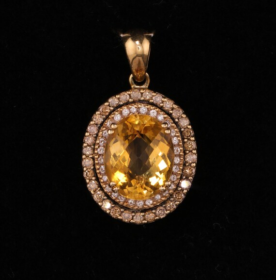14kt LeVian Cinnamon Citrine Chocolate Diamond White… - Gem
