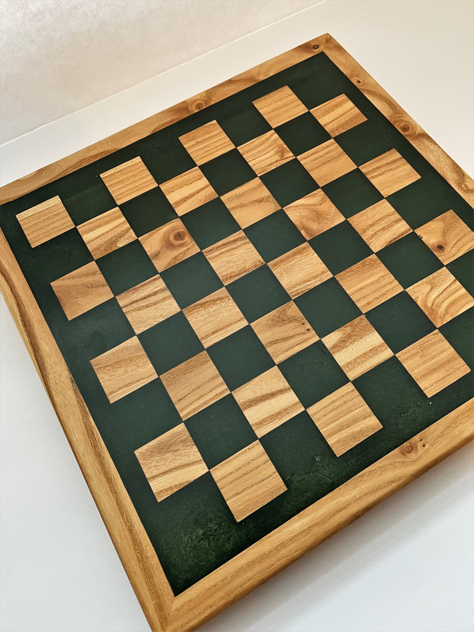 Custom Wood and Resin Chess Board - Etsy