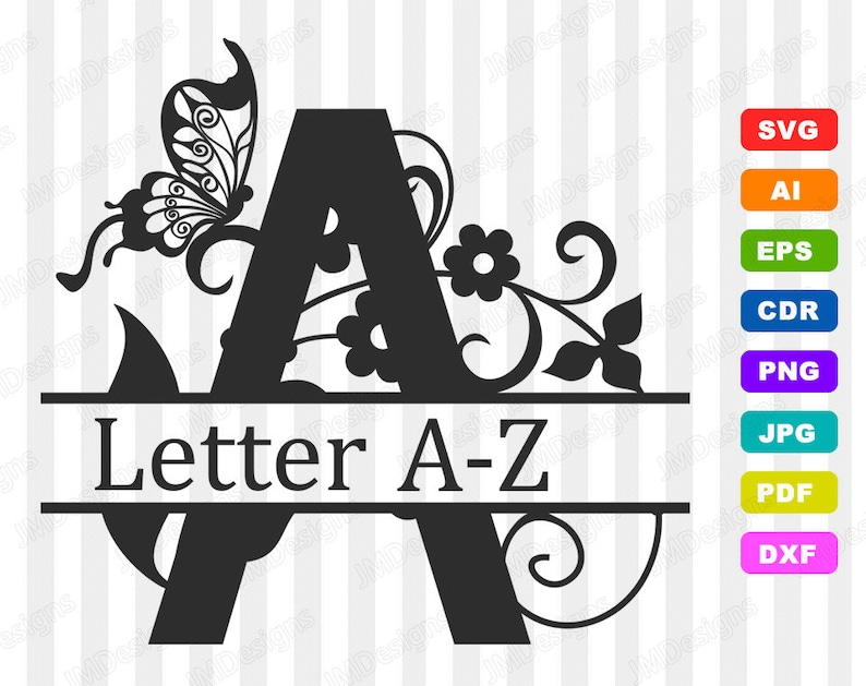 Fleur art lettres monogramme alphabet SVG lettres de - Etsy France