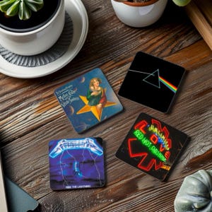 Music Album Custom Coaster Set, Personalized Pick Any Genre, House ...
