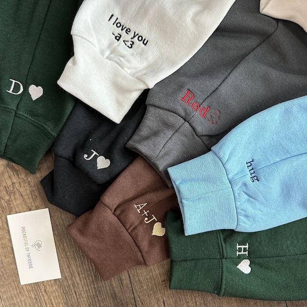 Embroidered Sweatshirt - Etsy