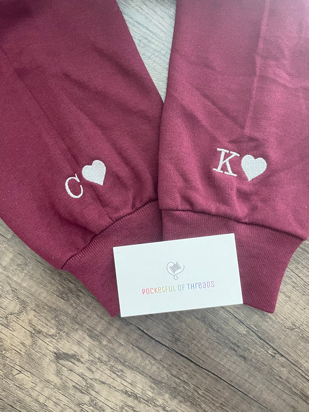 Custom Embroidered Sweatshirt, Custom Sleeve Sweatshirt, Personalized ...