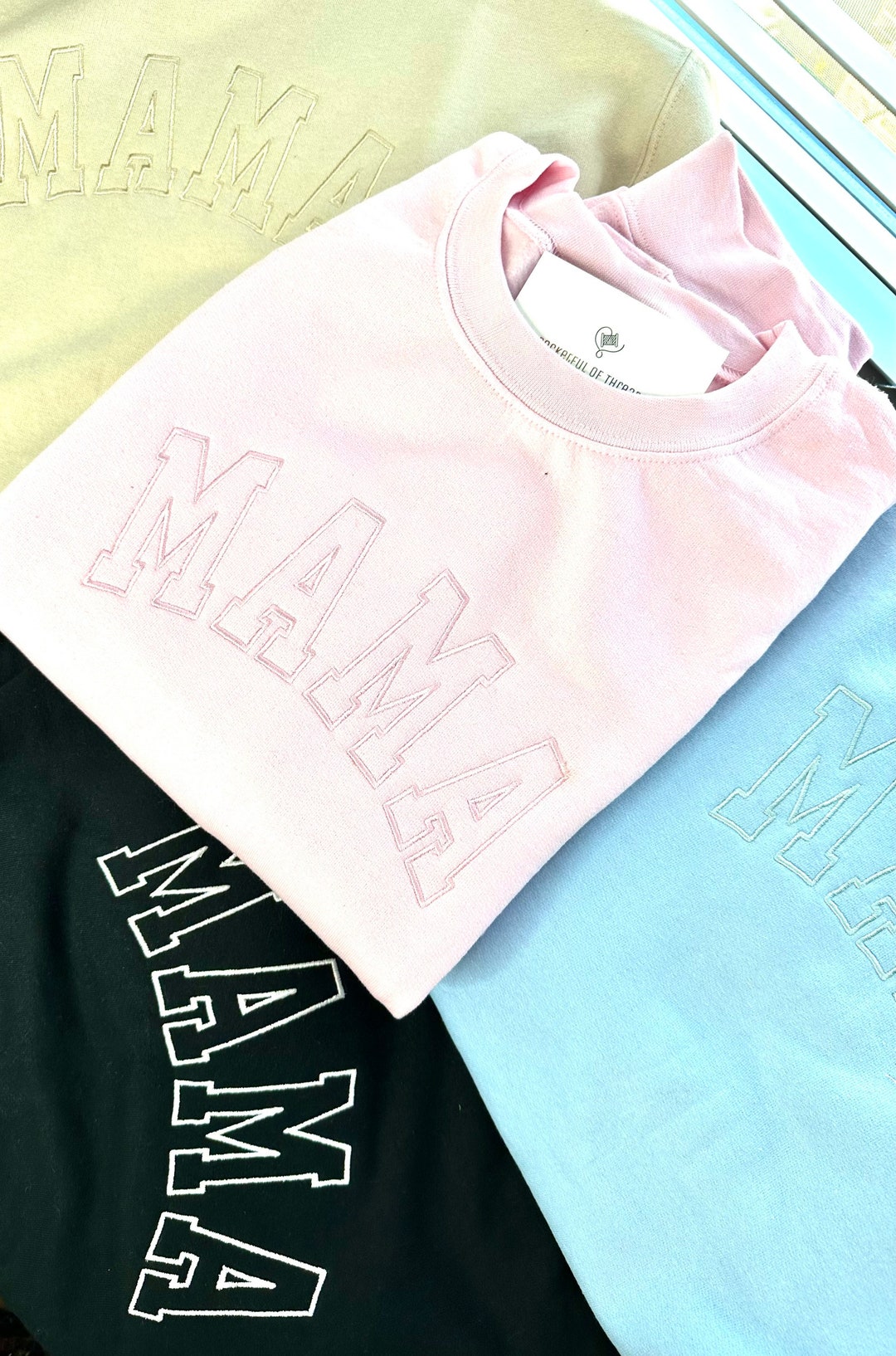 Mom Gift, Embroidered Mama Sweatshirt, Momma Shirt, Personalized Gift ...