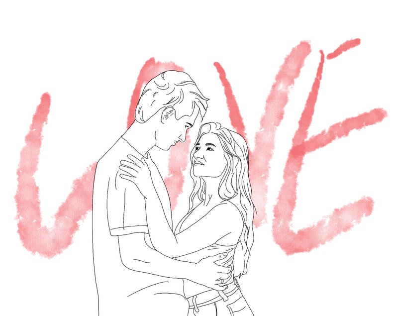 LINE DRAWING / Made to Order / Line drawing of your own | Etsy