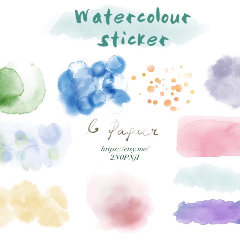 Stickers Watercolor - Etsy