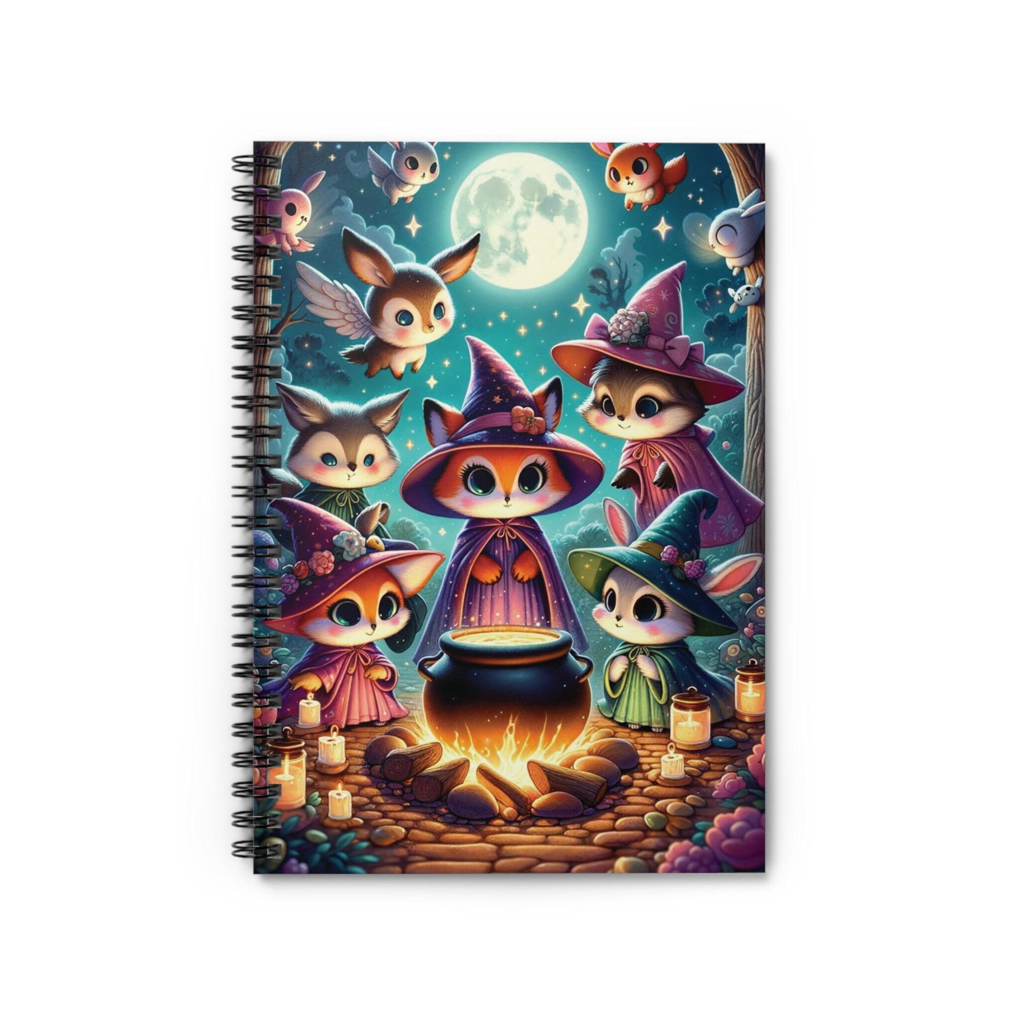 Cutie Coven Spiral Notebook, Enchanted Forest, Magical Animals ...