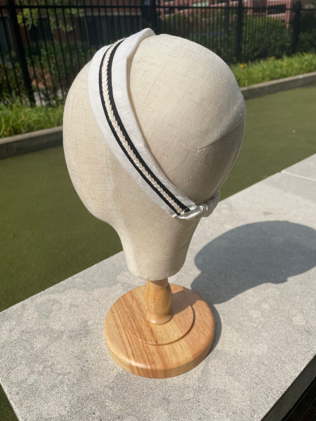 Linen Grosgrain Ribbon Narrow Elastic Headband - Etsy