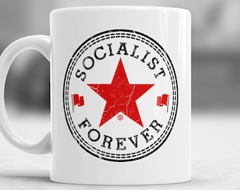 Leftist Floral Mug: Solidarity Forever Banner With Birds & Flourishing ...