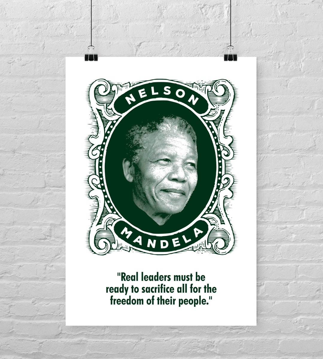 Nelson Mandela Giclée POSTER / A1 / A2 / A3 / A4 / South Africa / Anti ...