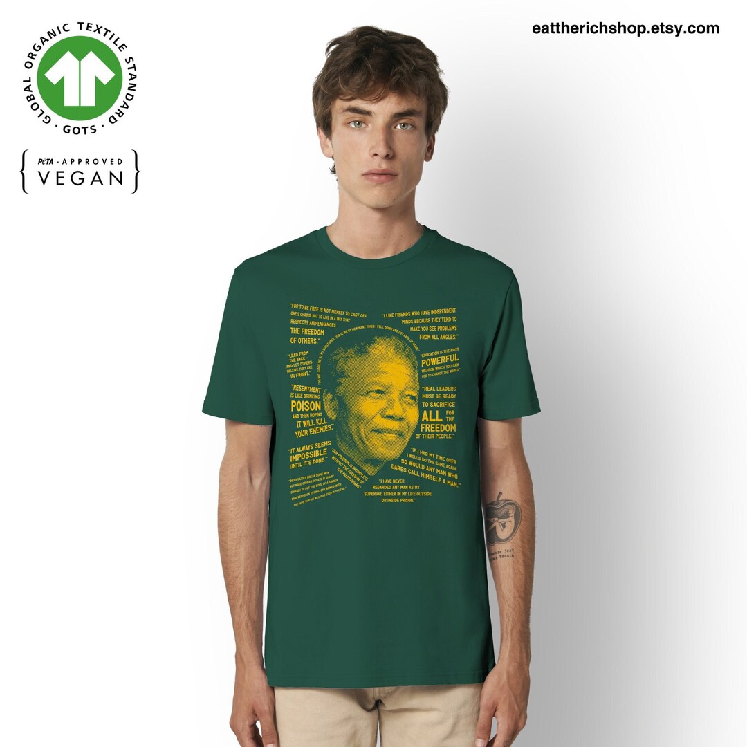 Nelson Mandela Ringspun UNISEX T-SHIRT / Quotes / Freedom / Anti ...