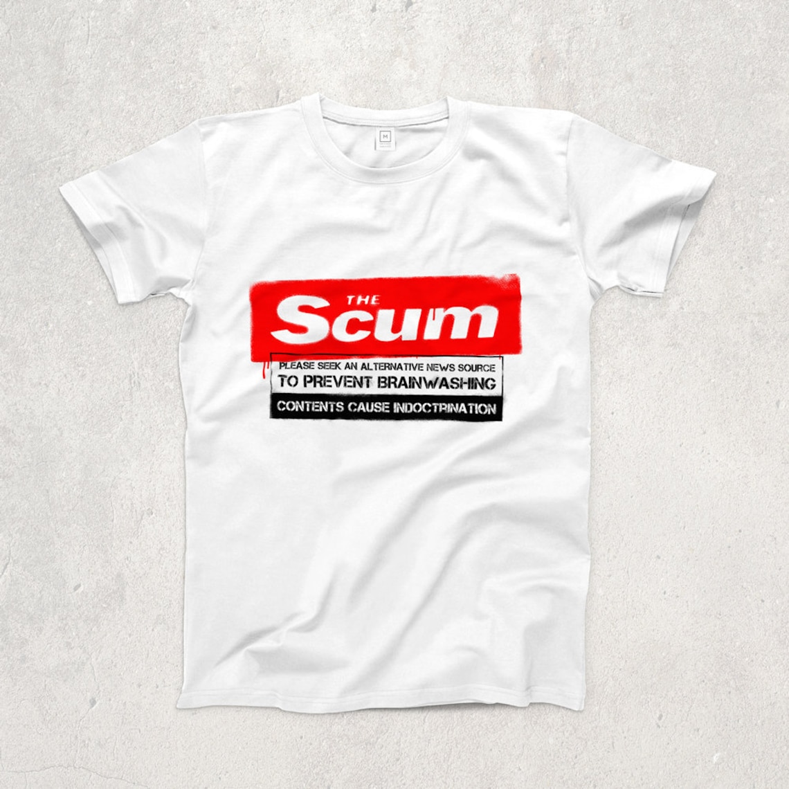 The Scum Ringspun T-SHIRT / Newspaper / Media Bias / Right Wing ...