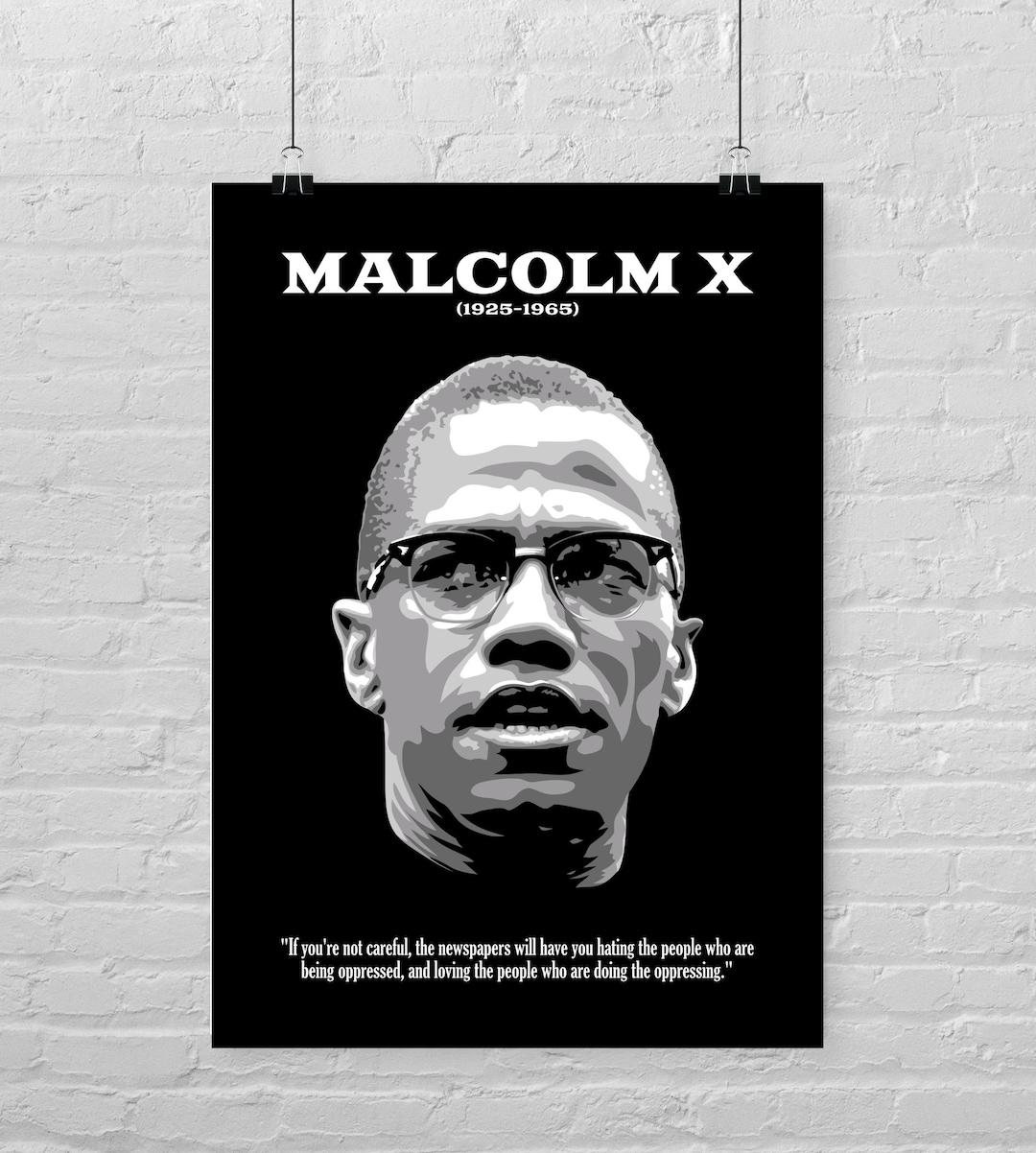 Malcolm X Giclée POSTER / A1 / A2 / A3 / A4 / America / Freedom / Black ...