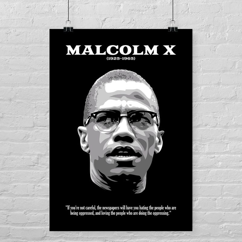 Malcolm X Wall Art - Etsy