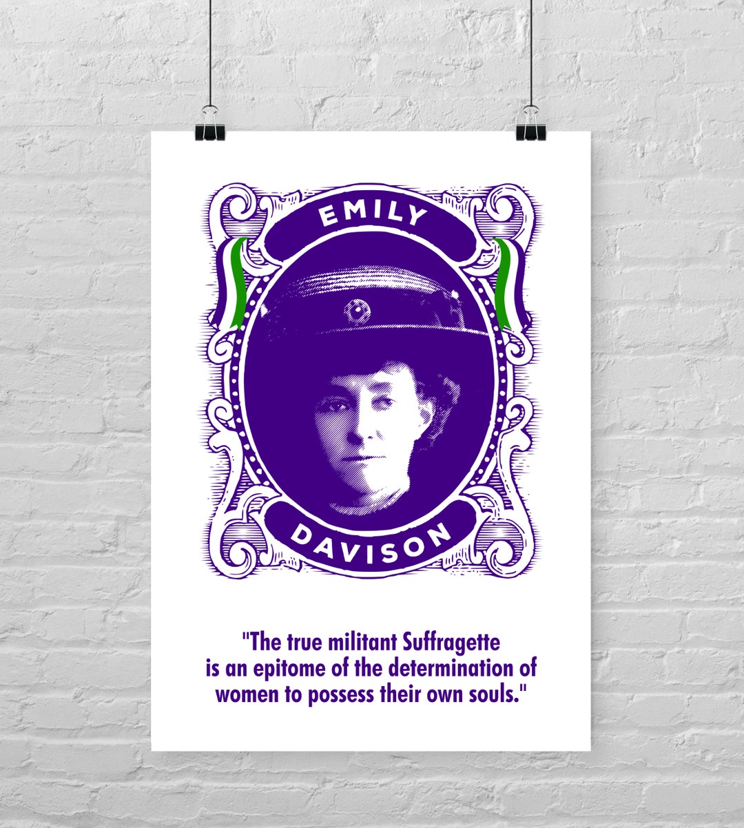 Emily Davis Giclée POSTER / A1 / A2 / A3 / A4 / Suffragette Heroine ...