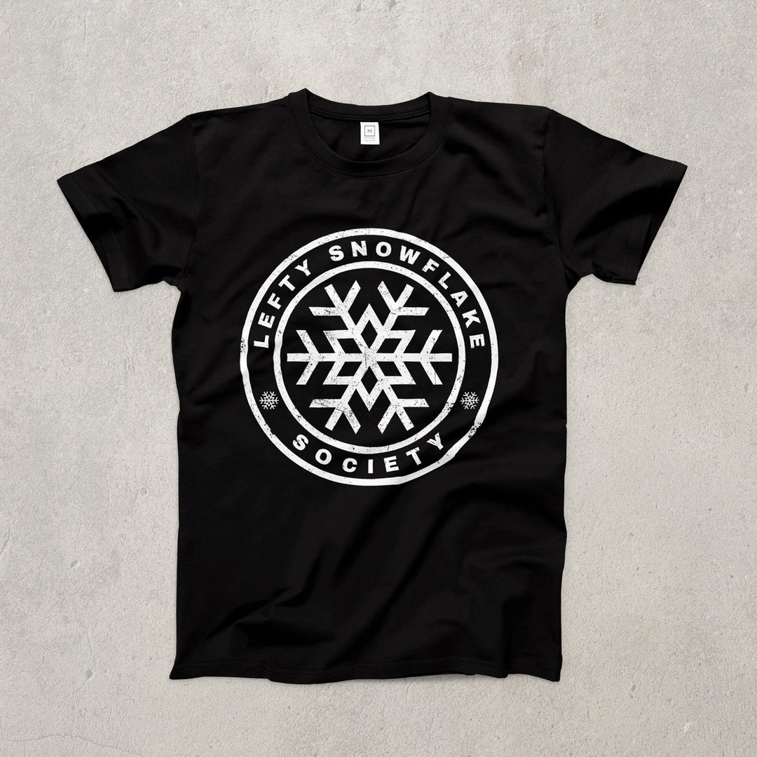 Lefty Snowflake Society Ringspun T-SHIRT / Politics / Christmas / Left ...