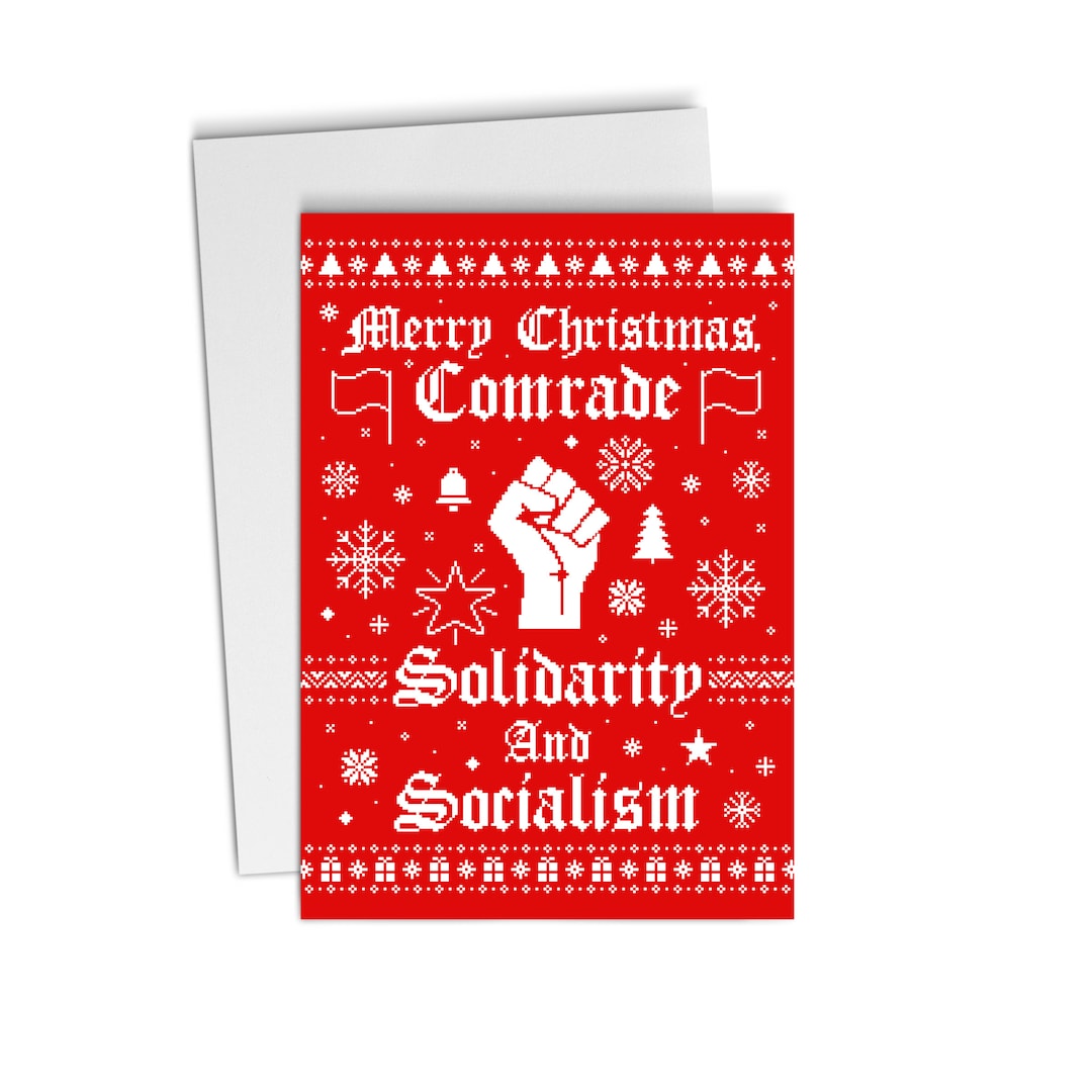 Merry Christmas Comrade GREETING CARD / Solidarity & Socialism / Left ...