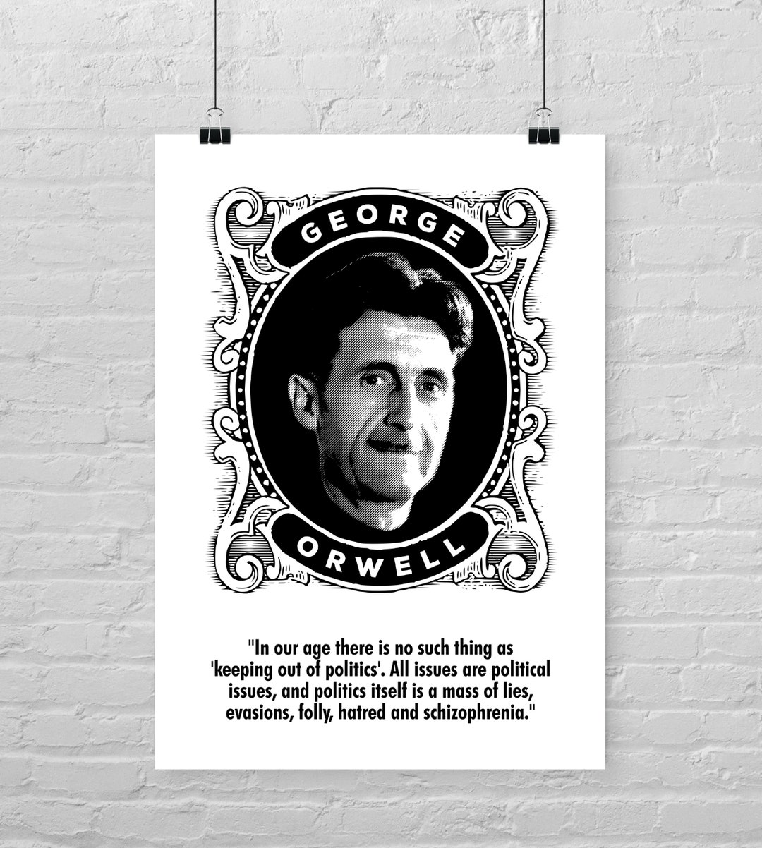 George Orwell Giclée POSTER / A1 / A2 / A3 / A4 / Politics / Socialist ...