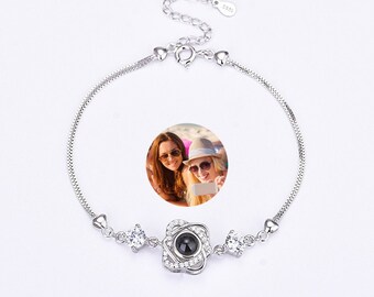 Braided Projection Bracelet Custom Photo Memorial Bracelet - Etsy