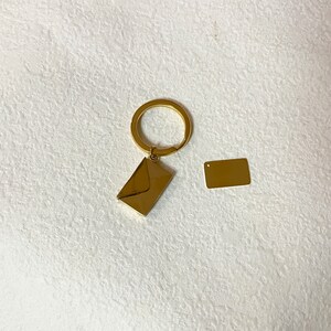 Personalized Envelope Custom Photo Keychain Engraved Name Keychain ...