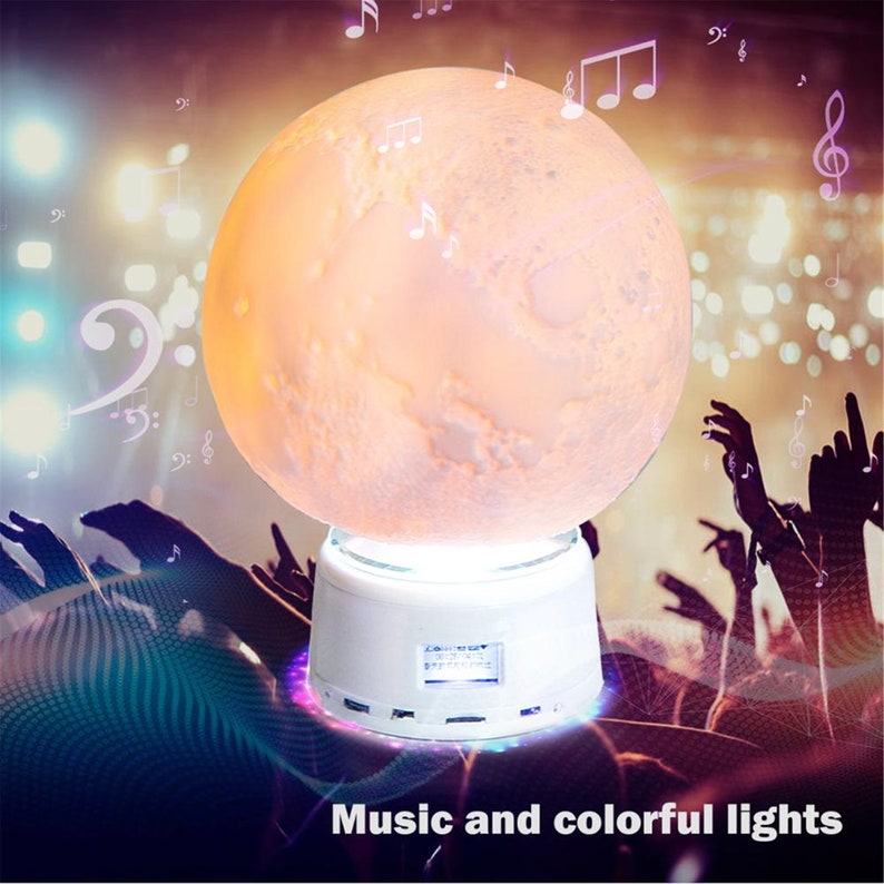 Personalized Bluetooth Moon Lamp 3D Printing RGB Led Moon | Etsy