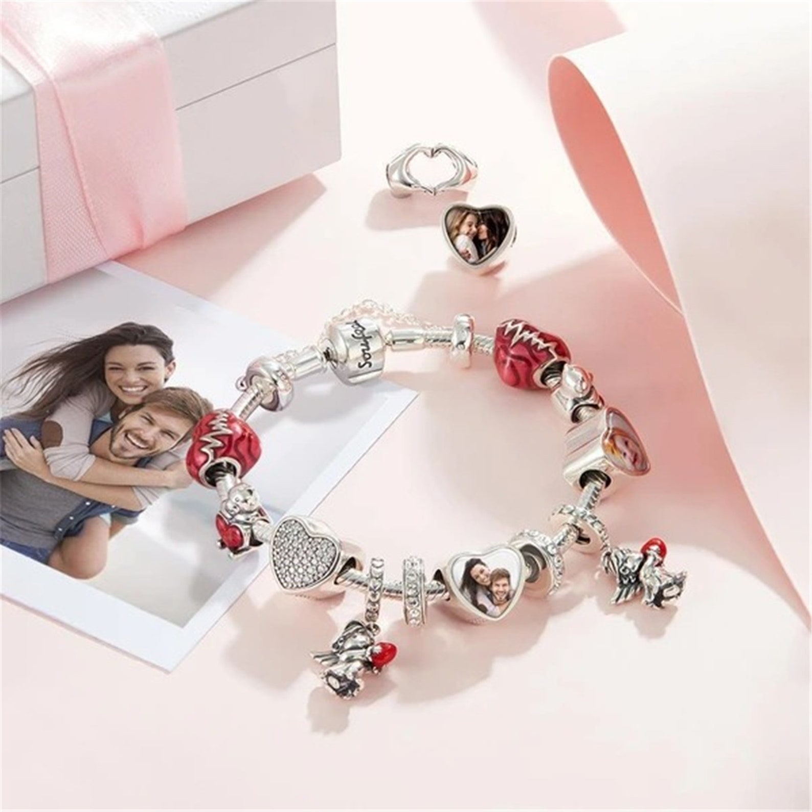 Bracelet Personalized Custom Photo Bracelet-925 Sterling - Etsy