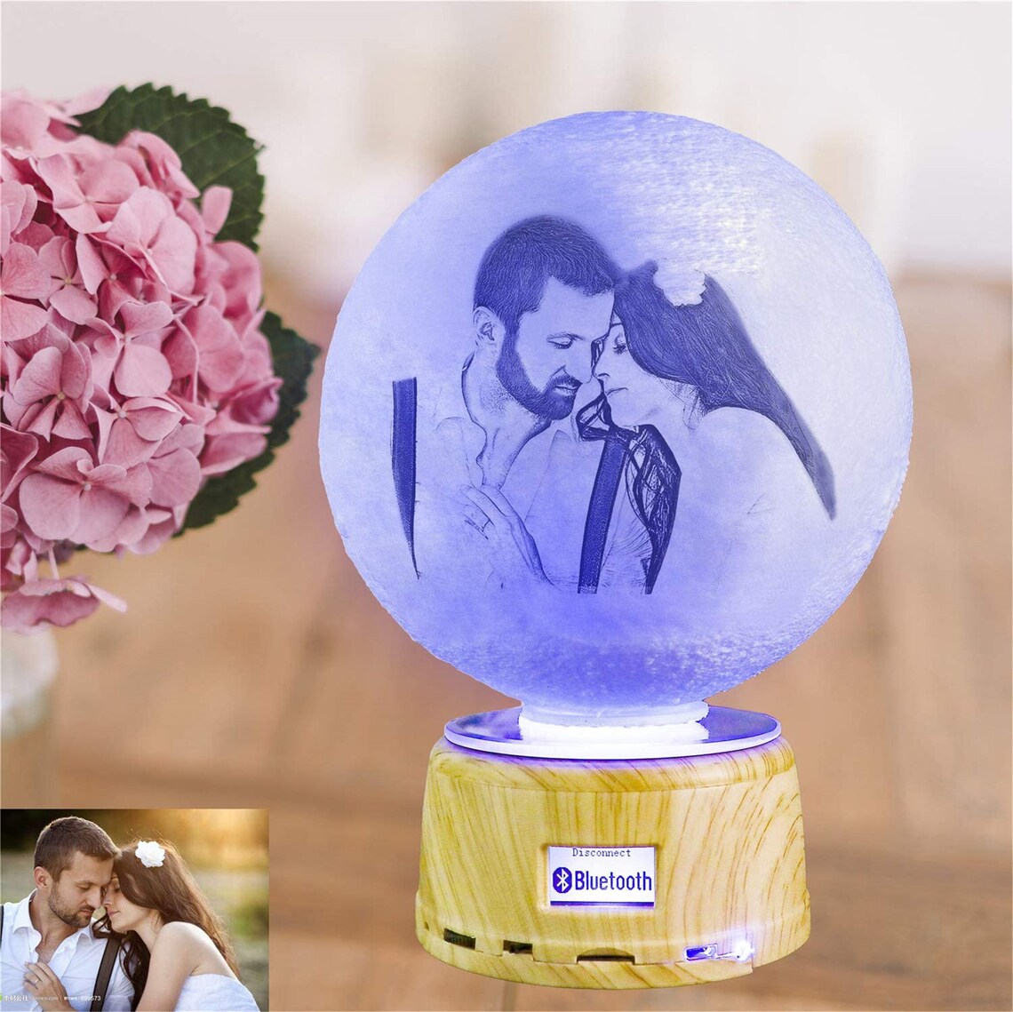 Personalized Bluetooth Moon Lamp 3D Printing RGB Led Moon - Etsy