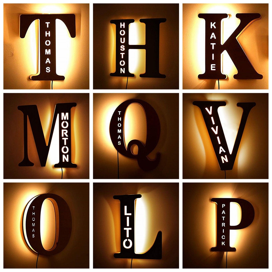 Personalized Decor LED Night Light Love Gifts for Couples Friends ...