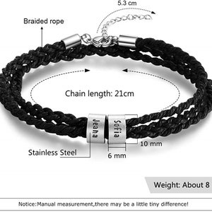 MEN Bracelet Personalized Custom Name Braceletfamily Name - Etsy