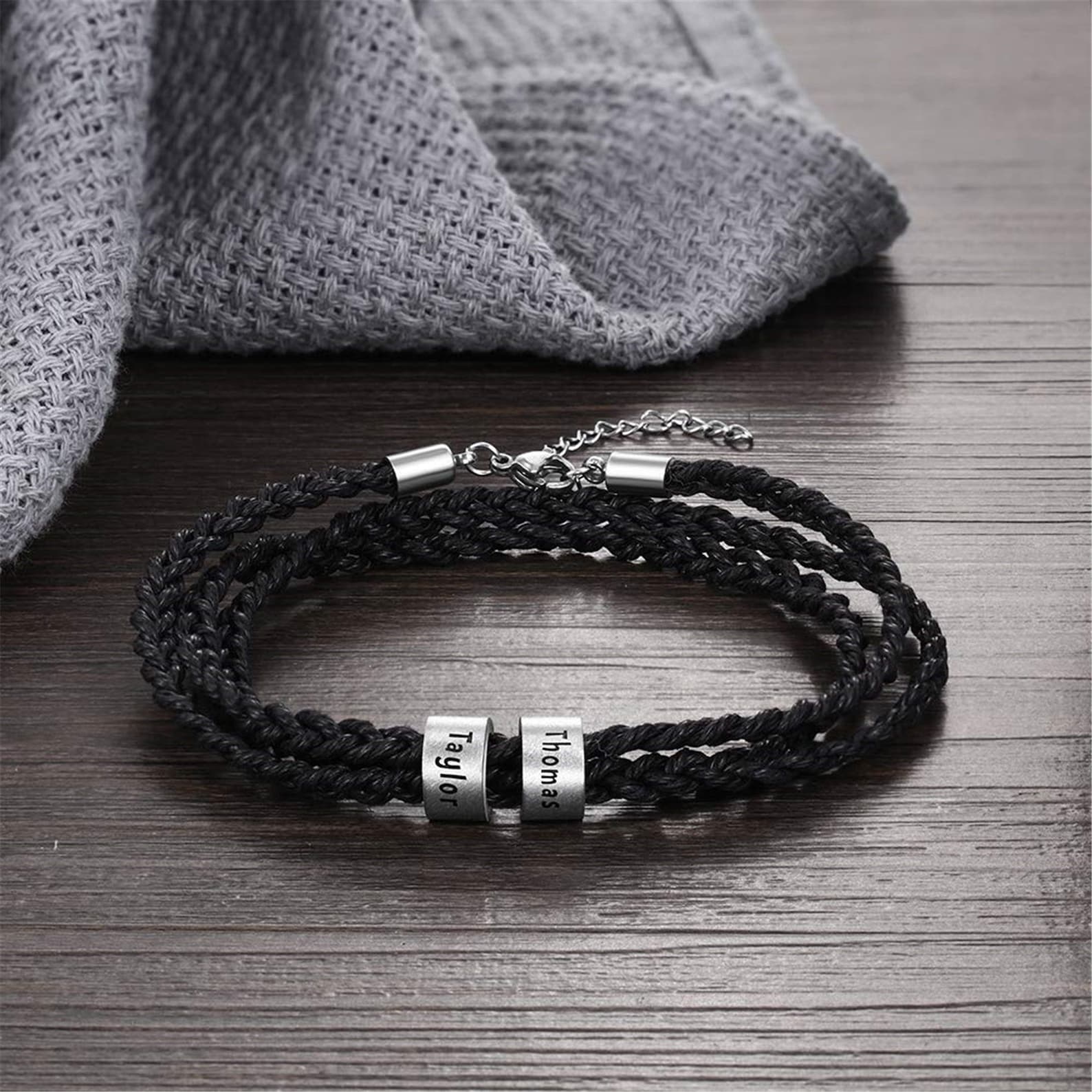 MEN Bracelet Personalized Custom Name Braceletfamily Name - Etsy