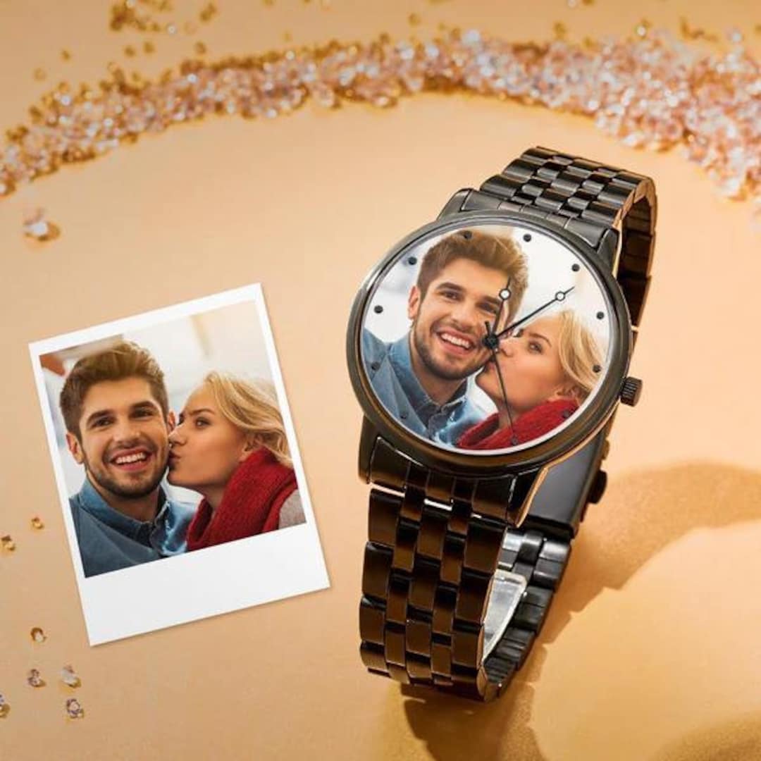 Photo Watch for Men Women Personalized Photo Watch Custom Quartzite Any ...
