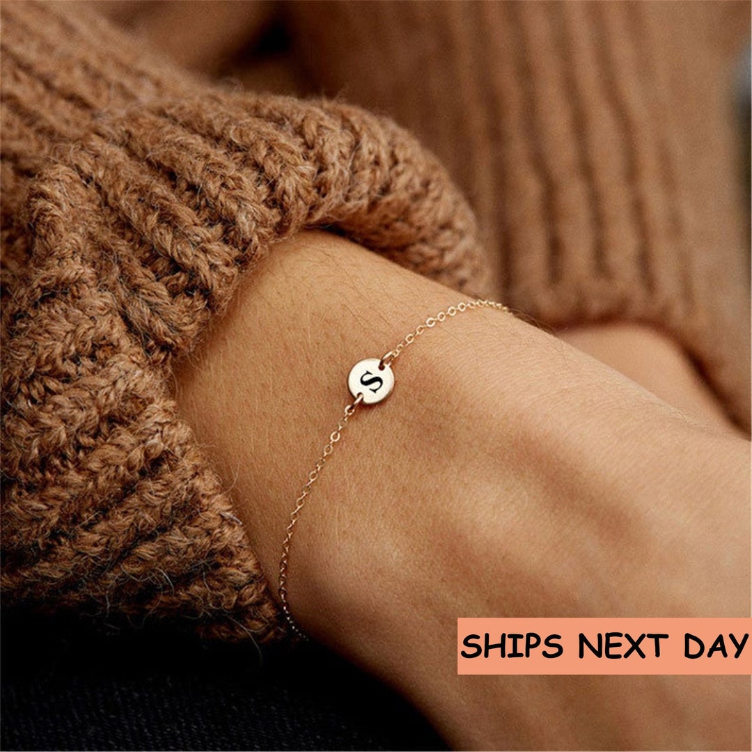 Personalized Custom Name dainty Initial Bracelet, Delicate ...