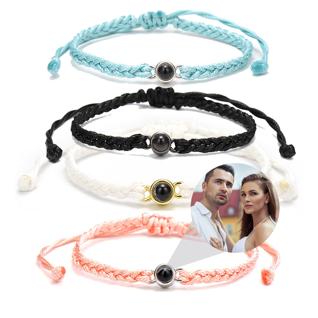 In Memory Bracelet Custom Photo Projection Bracelet Couple - Etsy