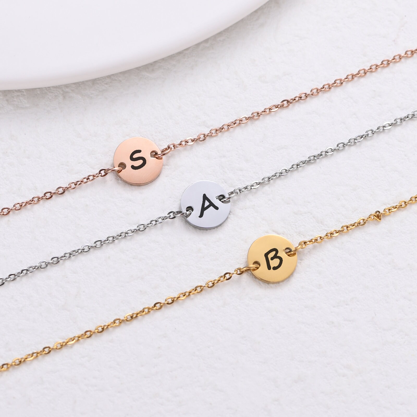 Personalized Custom Name dainty Initial Bracelet Delicate - Etsy
