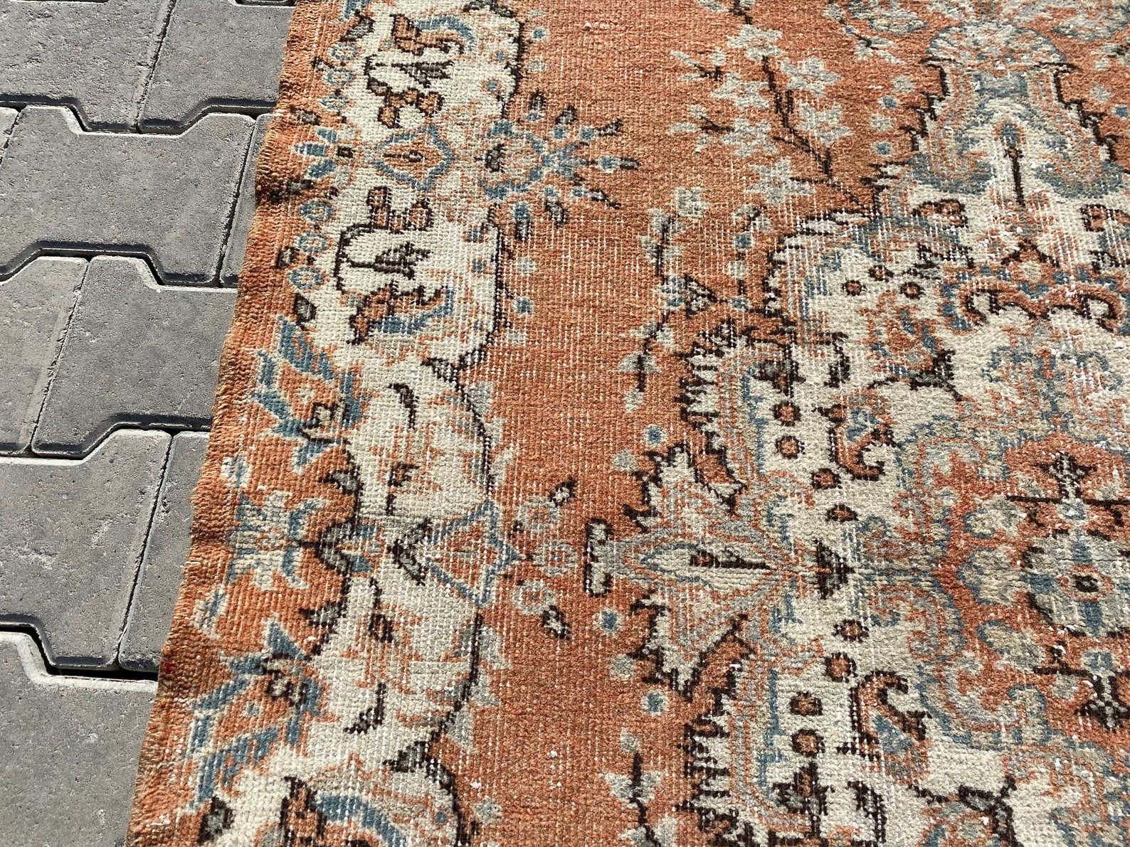 Turkish Room Rug Pale Orange Bohemian Rug 3.7 x 6.7 Feet | Etsy
