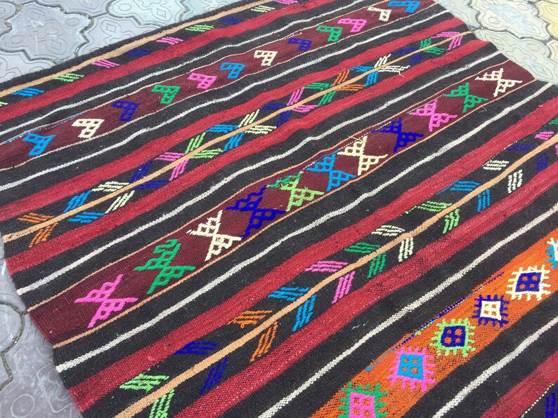 Turkish Kilim Rug Vintage Rug Kitchen Kilim Rug Bohemian Kilim - Etsy