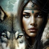 Muskogee Creek Native American Woman Digital Download AI Art Print ...