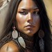 Muskogee Creek Native American Woman Digital Download AI Art Print ...