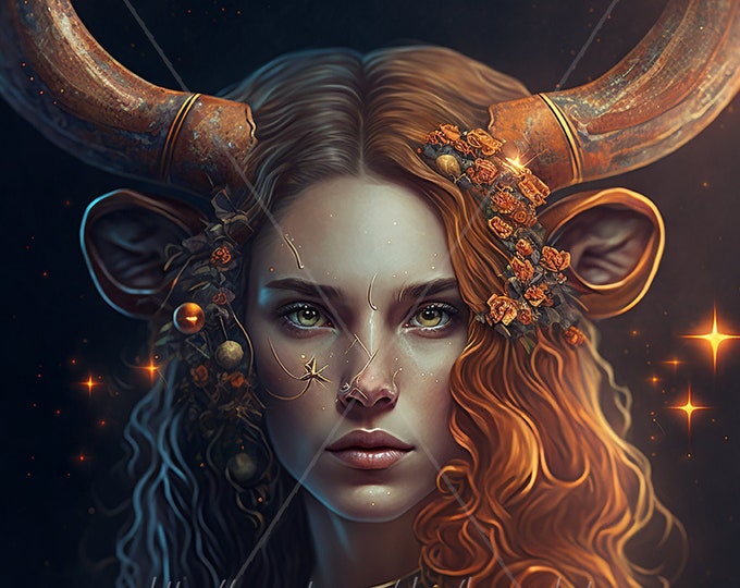 Taurus Digital Download Astrology Zodiac Star Sign Sun Moon Rising ...