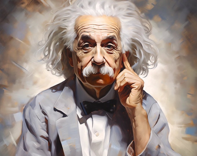 Albert Einstein Digital Download Theoretical Physicist Portrait AI ...