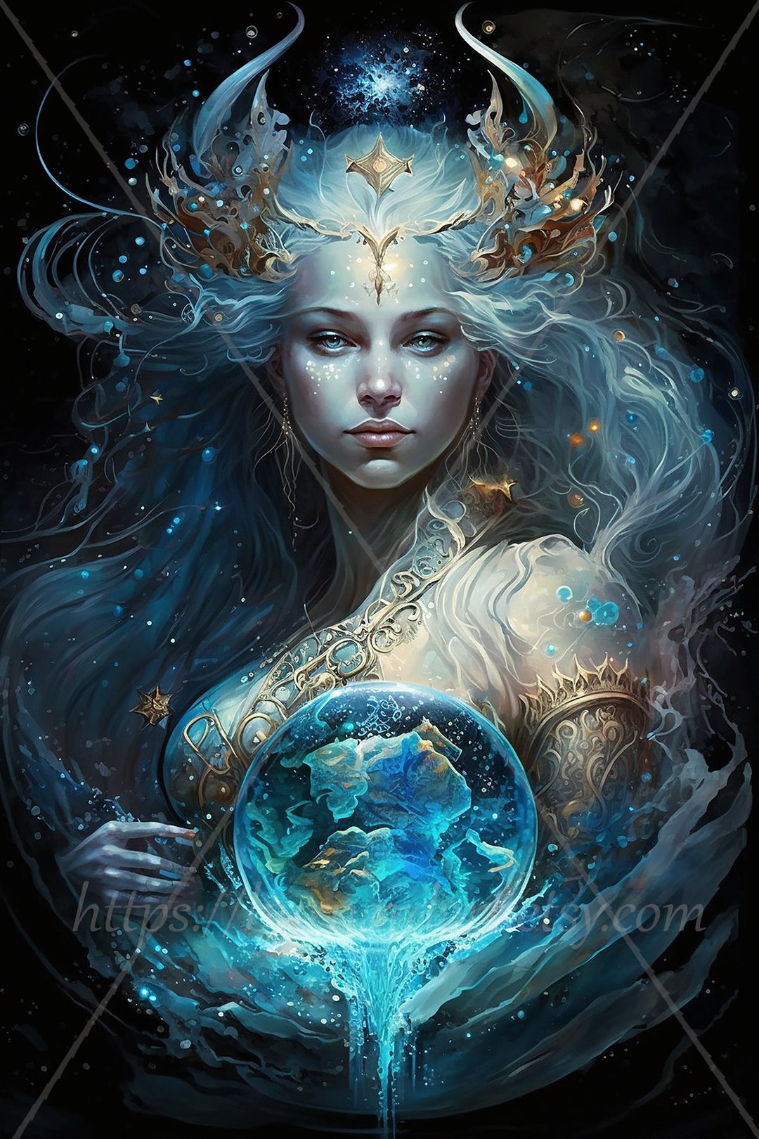 Aquarius Digital Download Astrology Zodiac Star Sign Sun Moon Rising Ascendant Big 3 Ai