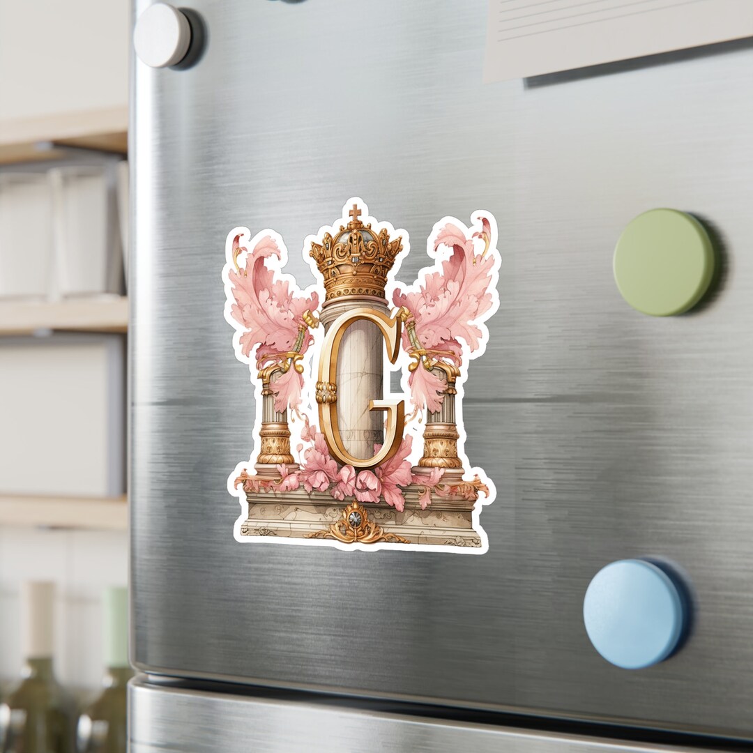 Letter G Decal Sticker Initial Monogram Style for Gifts Tumbler Flask ...