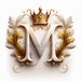 Digital Download - Letter M Crown on Whitish Background Alphabet ...