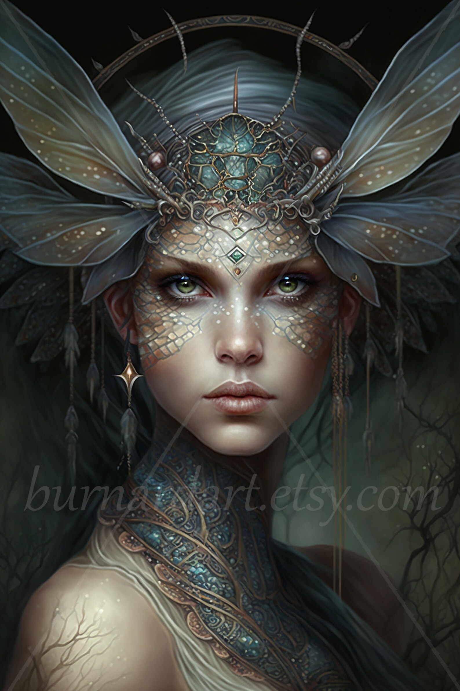 Lady Dragonfly Digital Download Fantasy Winged Headpiece - Etsy