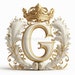 Digital Download - Letter G Crown on Whitish Background Alphabet ...