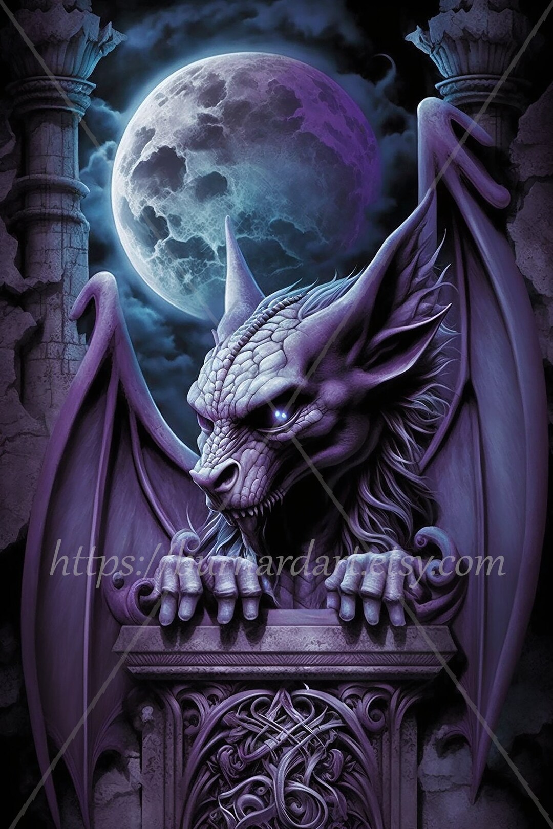 Gargoyles Digital Download Medieval Griffins Gothic Greek Mythology AI ...