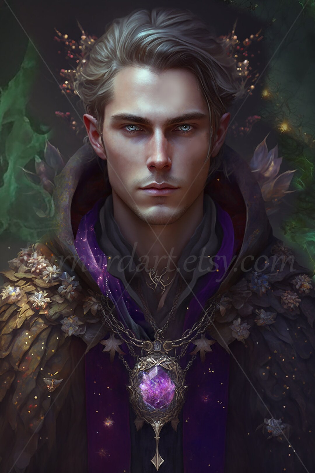 Warlock Digital Download Fantasy Witchy Magic Crystals and - Etsy