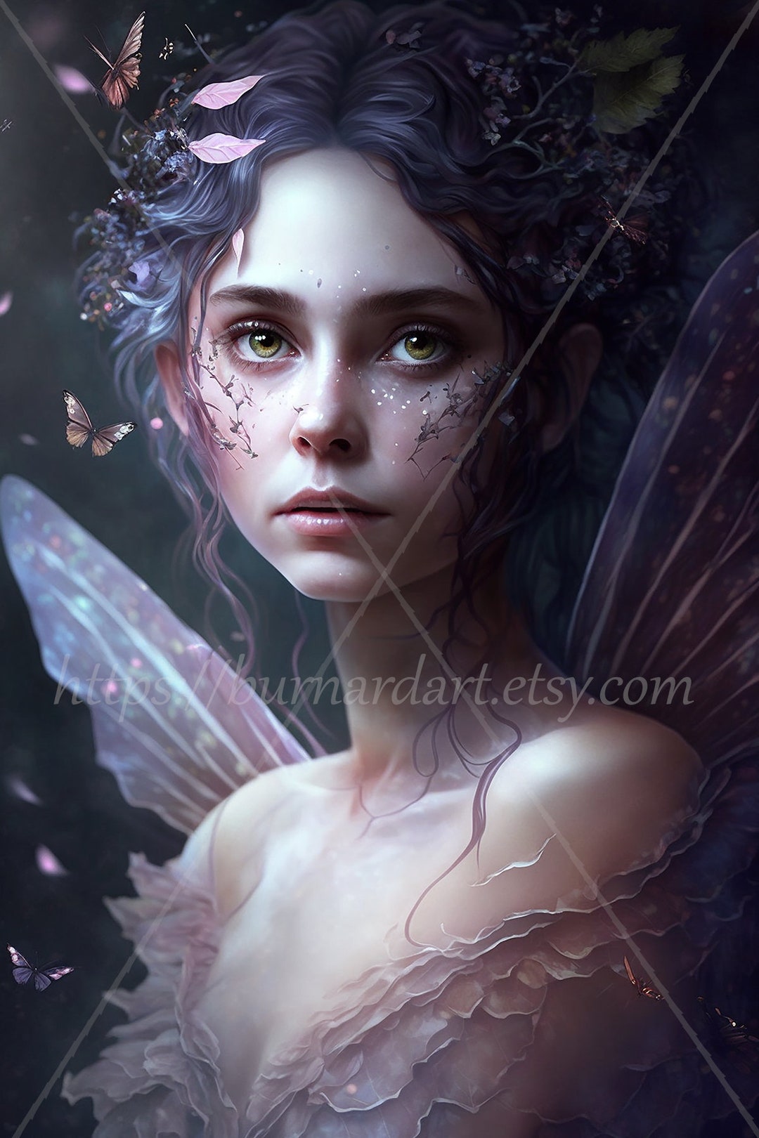 Pixie Girl Digital Download Pixies Fantasy AI Art Print Printable ...