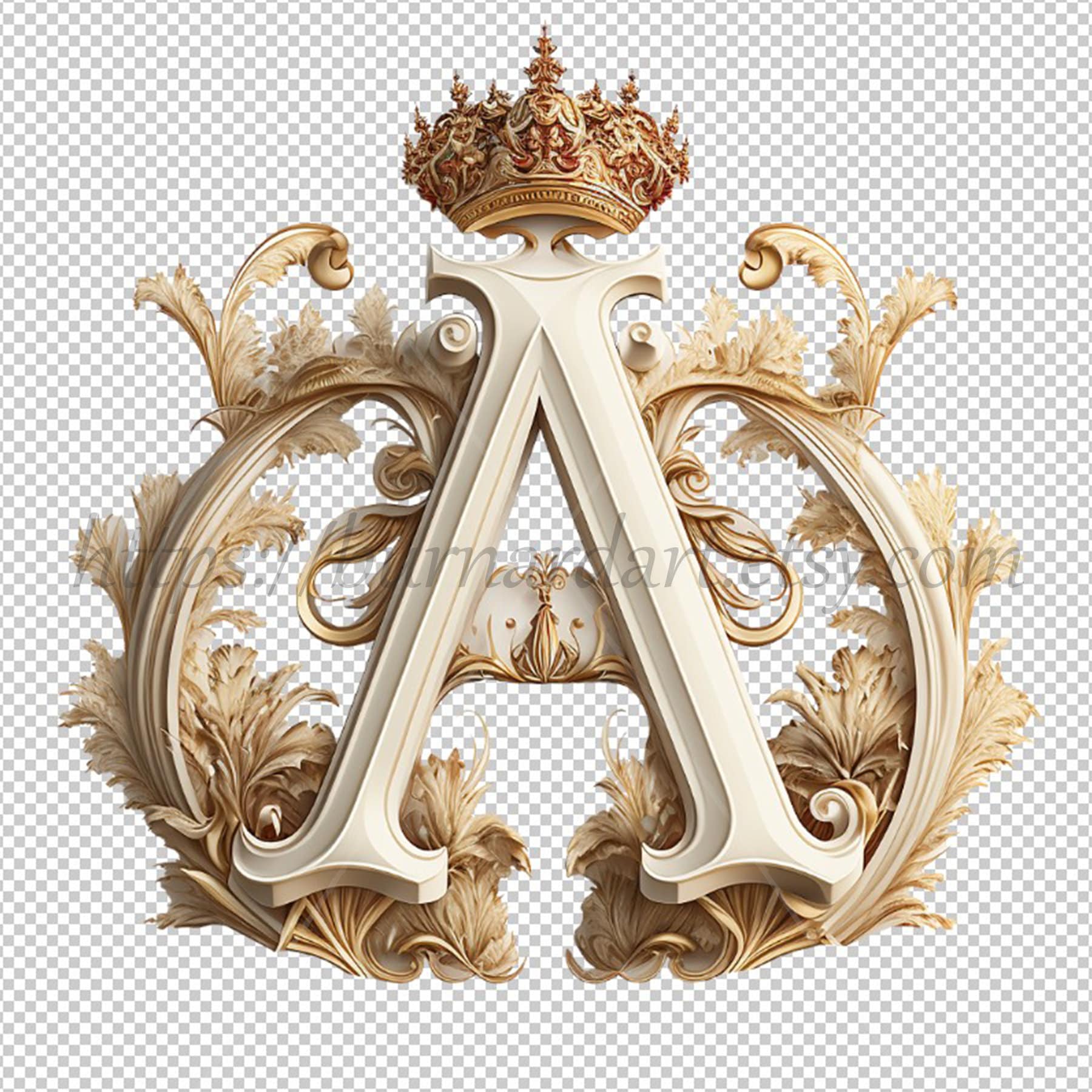 Letter A Transparent Background Digital Download Crown - Etsy Canada