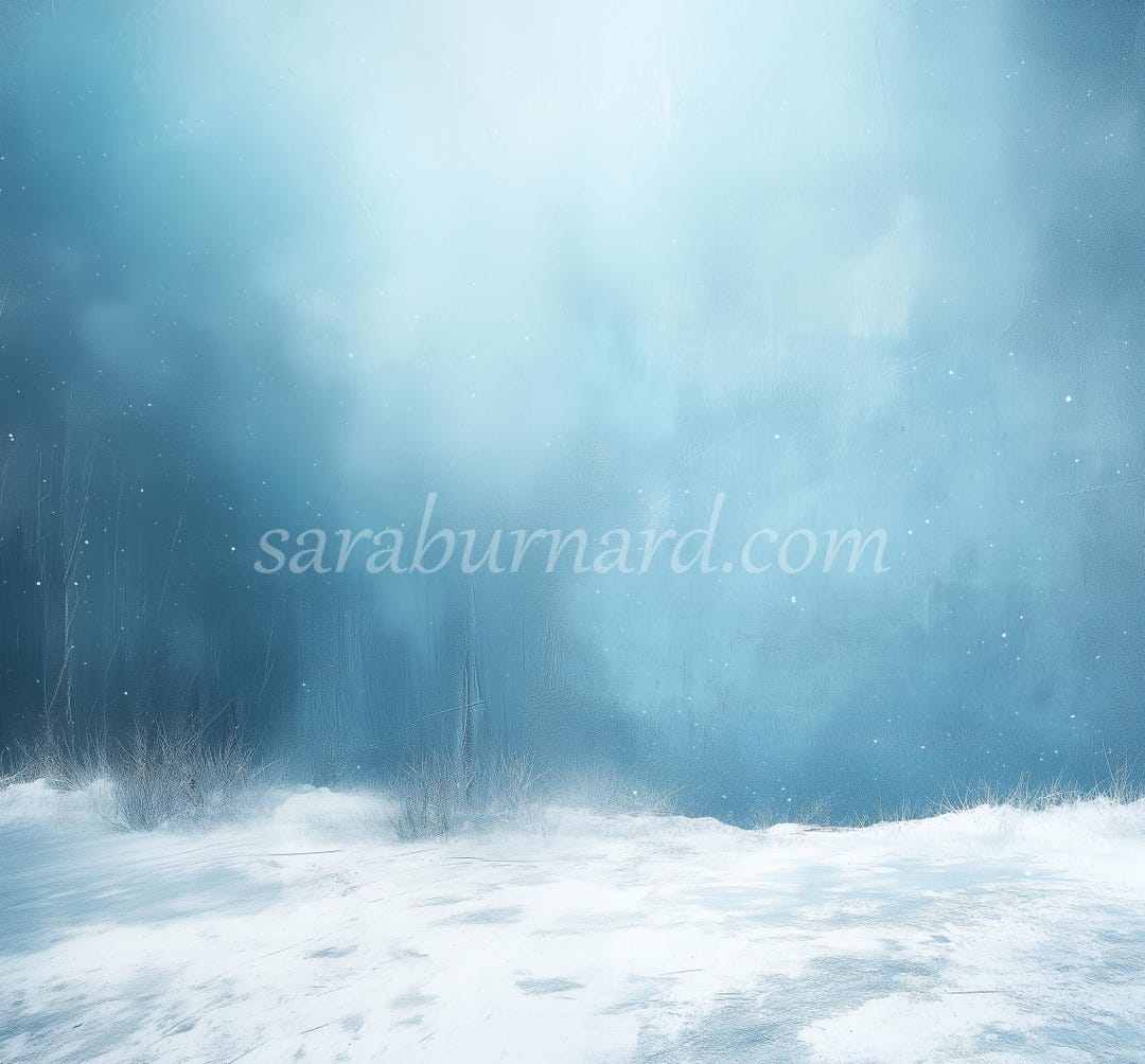 Blue Snowy Background Digital Download - Holidays - Christmas - AI ...