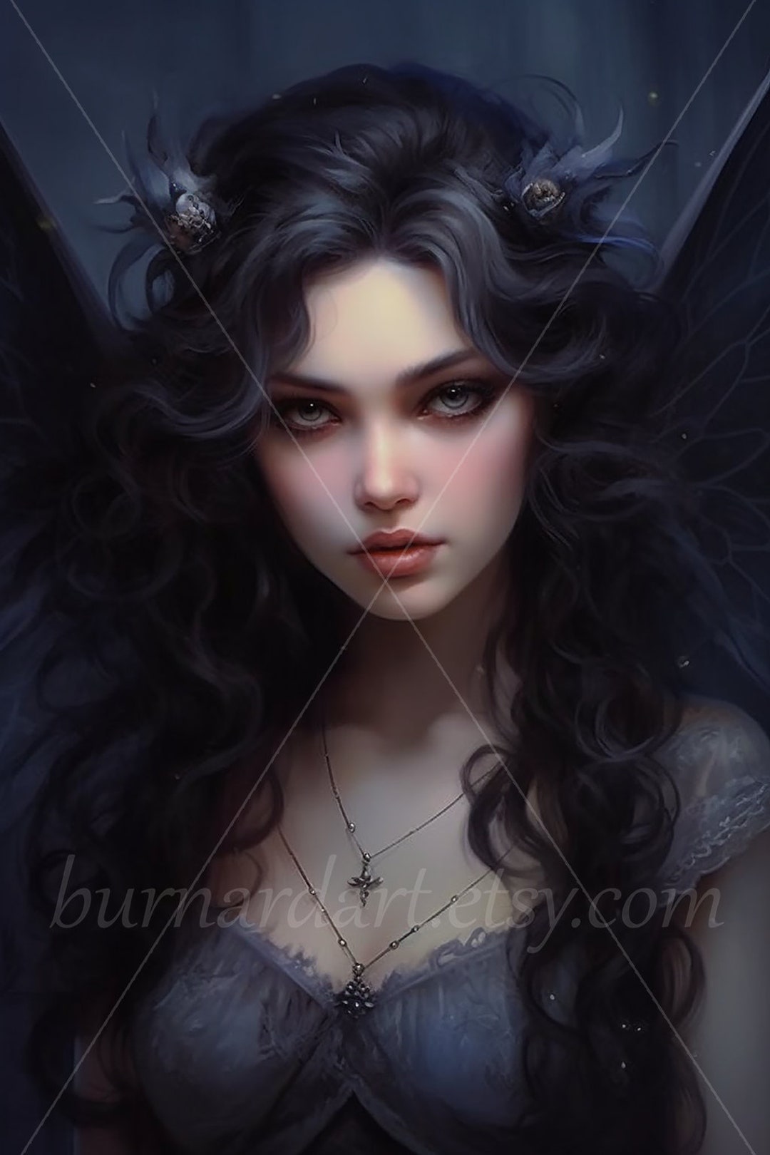 Dark Fairy Digital Download Gothic Fantasy AI Art Print - Etsy